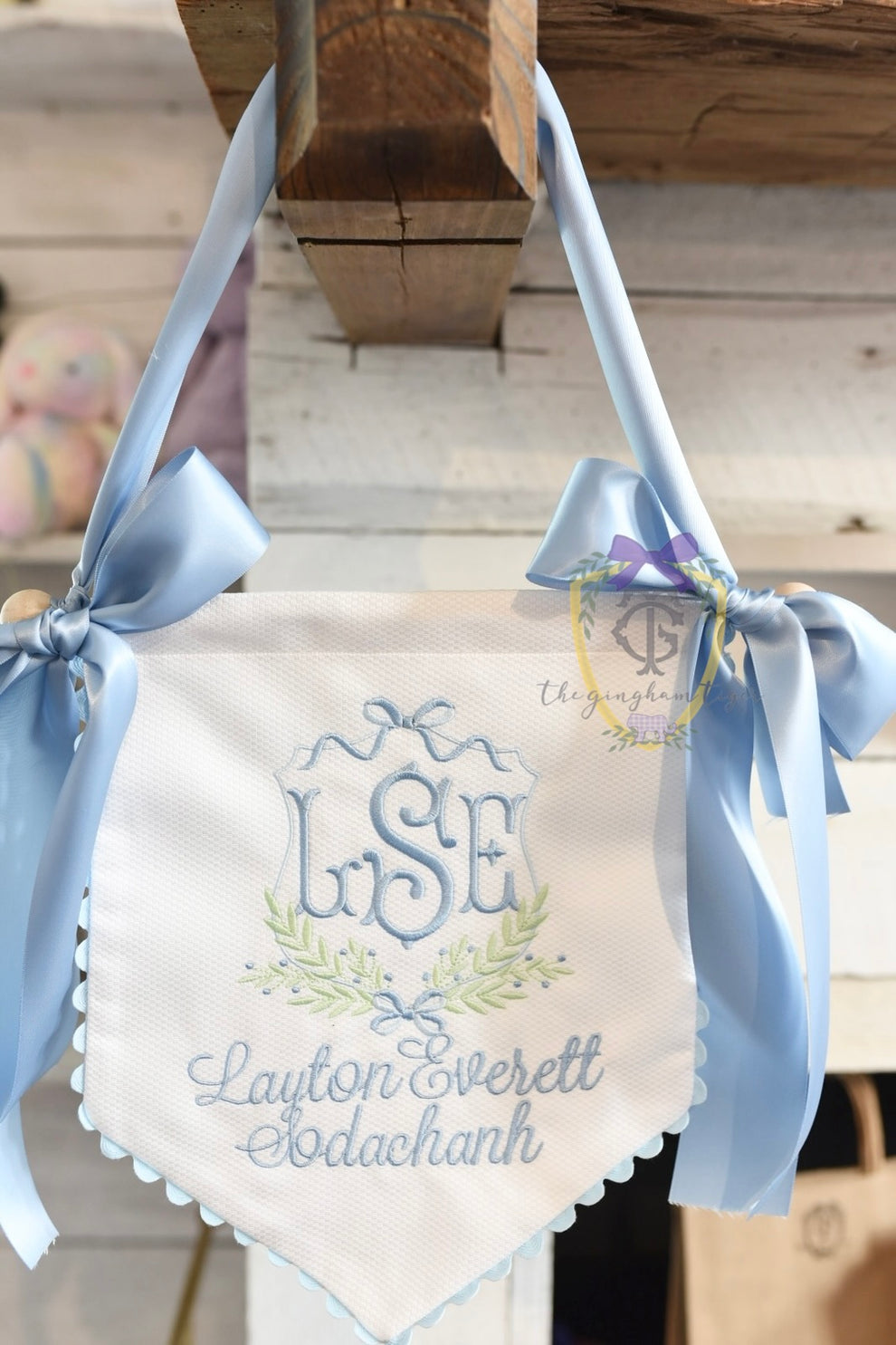 Ric Rac Baby Boy Crest Banner – The Gingham Tiger